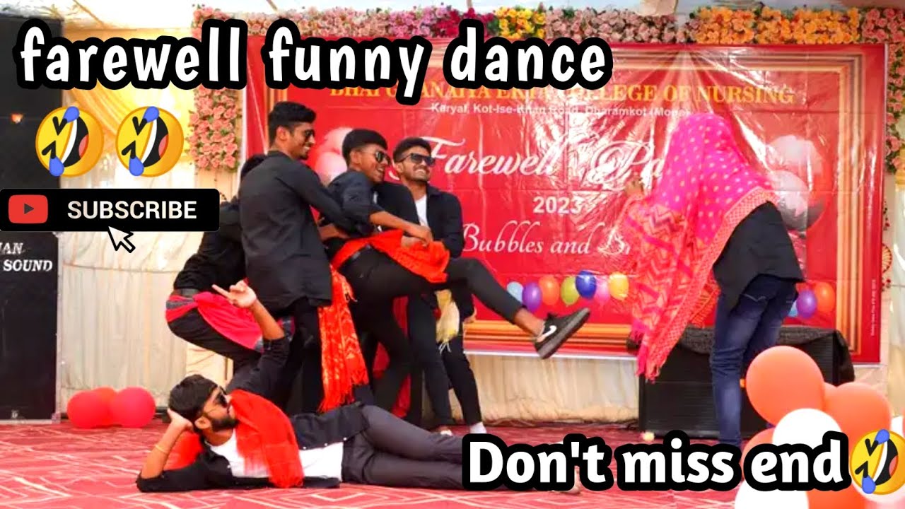 farewell funny dance🤣😀#comedy #funny #dance #collegelife - YouTube
