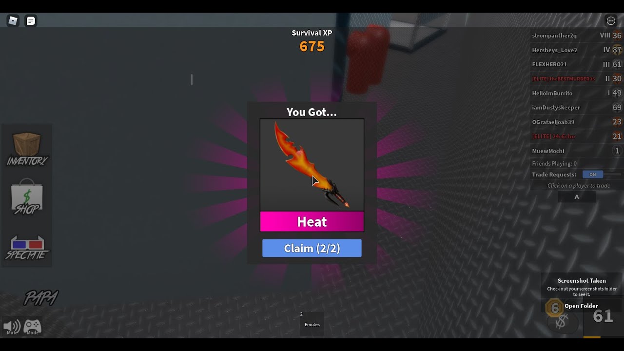 Trading Dark Bringer and Ginger Blade for Bone Blade and Heat in MM2 ...