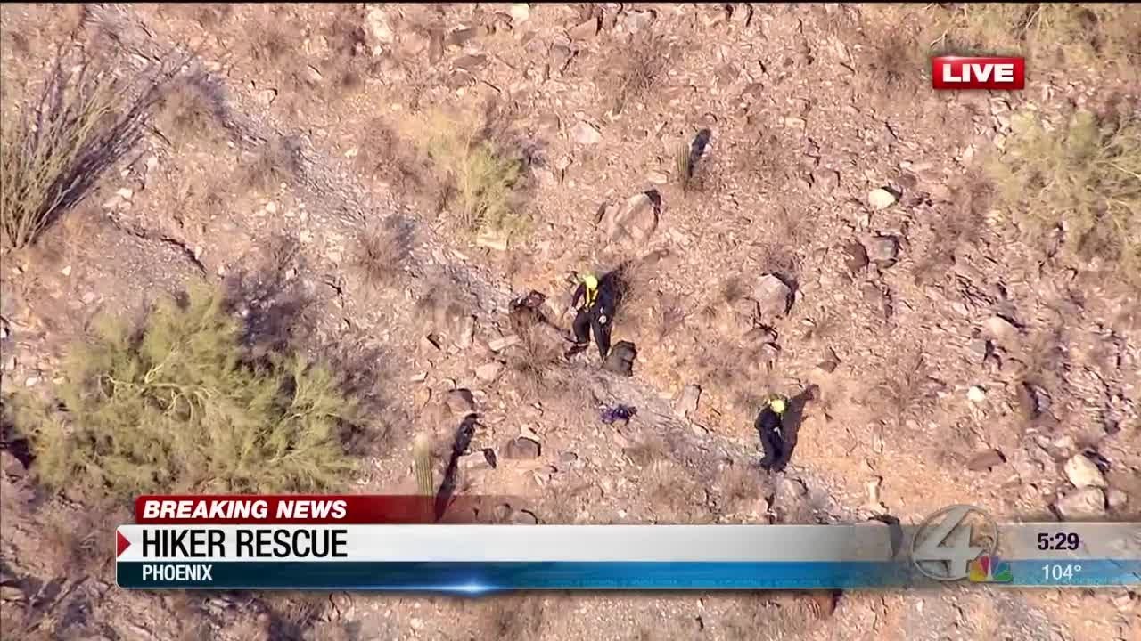 Phoenix hiker rescued after becoming overheated - YouTube