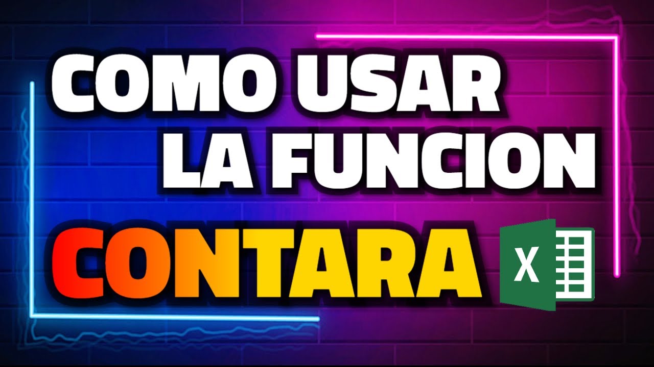 Cómo usar la función CONTARA en Excel - YouTube