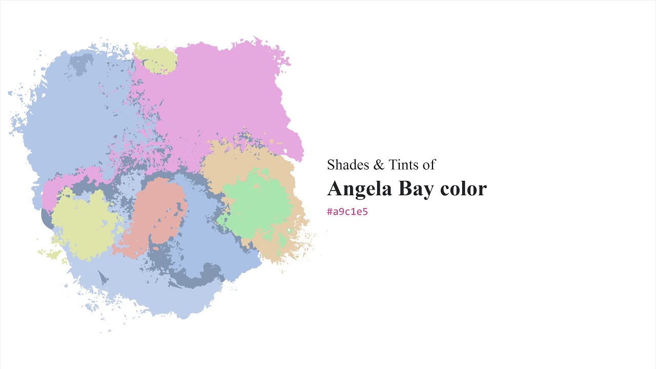 Shades & Tints of Angela Bay color #a9c1e5 A Warm Blue color #96abcb ...