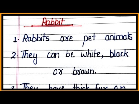 10 lines on rabbit 🐇 in english/essay on rabbit in english - YouTube