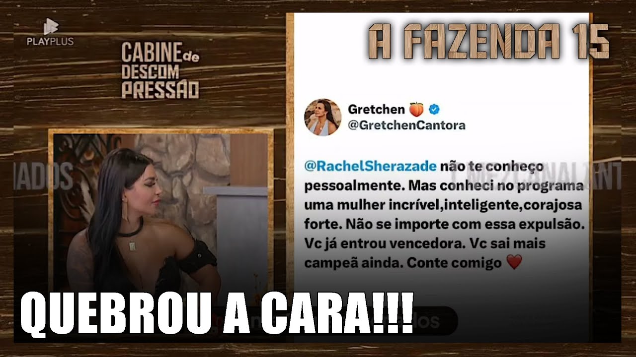 JENNY FICOU SEM GRAÇA AO VER GRETCHEN DEFENDER RACHEL!!! Olha a reação ...