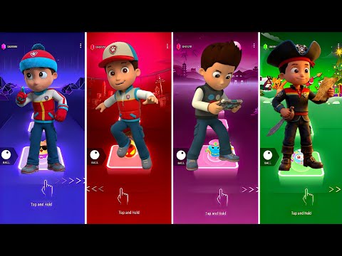 Winter Ryder VS Cap Ryder VS Black Vest Ryder VS Cowboy Ryder 🔥 Tiles Hop Challenge 🎶😱