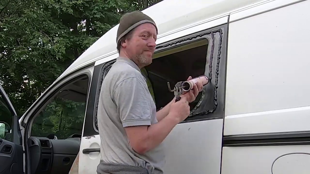 VAN LIFE MOD, FITTING A BONDED WINDOW, How hard can it be... - YouTube