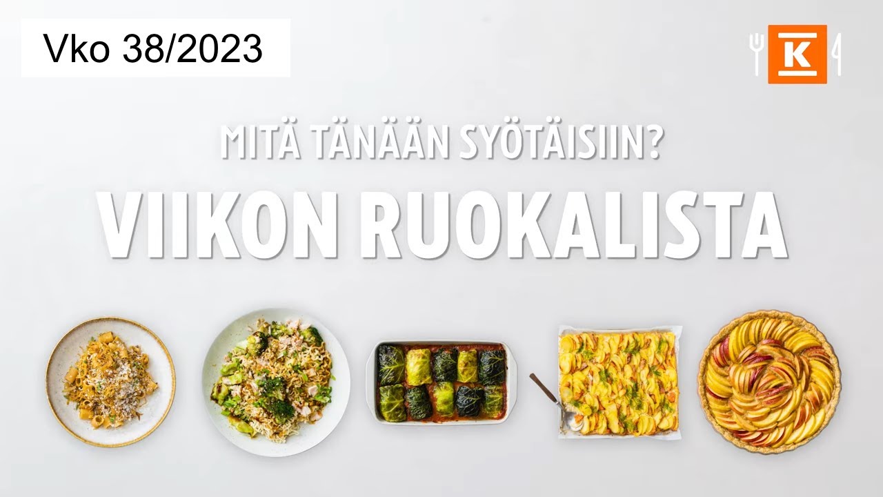 Viikon 38 ruokalista - Katso nopeat vinkit! | K-Ruoka - YouTube