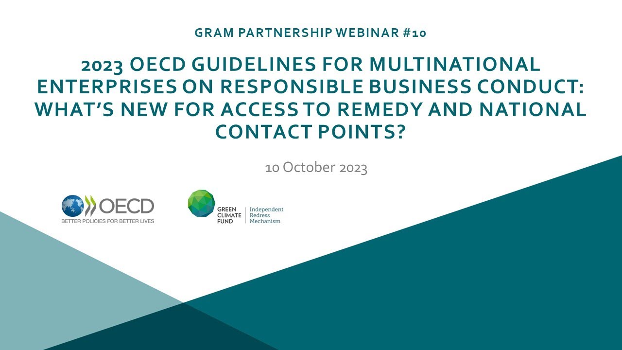 10th GRAM Webinar: Updated OECD Guidelines on Responsible Business ...