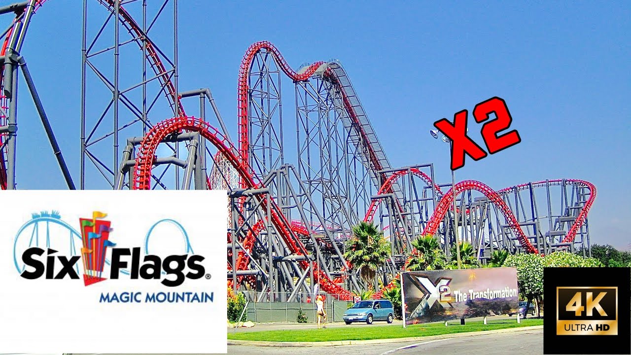 Six Flags Magic Mountain-POV Back Of X2 - YouTube