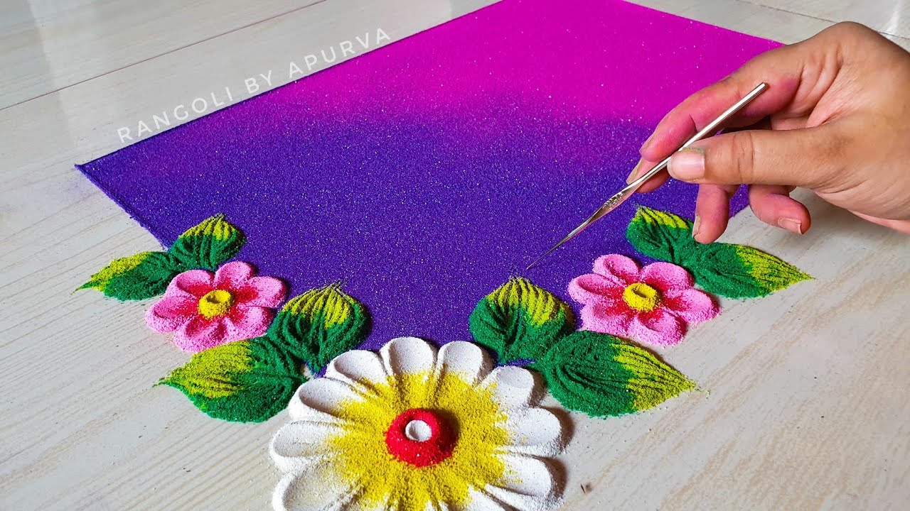 Beautiful Rangoli Design For Diwali. Laxmi Poojan Rangoli. Diwali ...