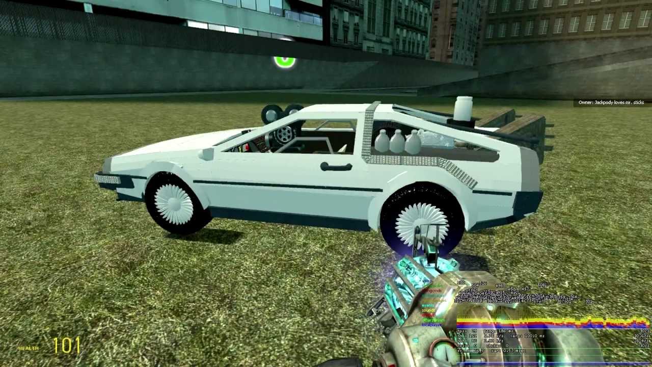 Garry's Mod DeLorean DMC-12 Time Machine [TEST - RIP GM12-GM13] - YouTube