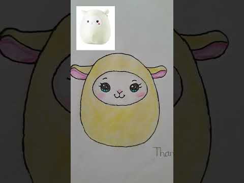Drawing a "Sheep Squishmallow" | Learn to Draw & color | How to draw ...