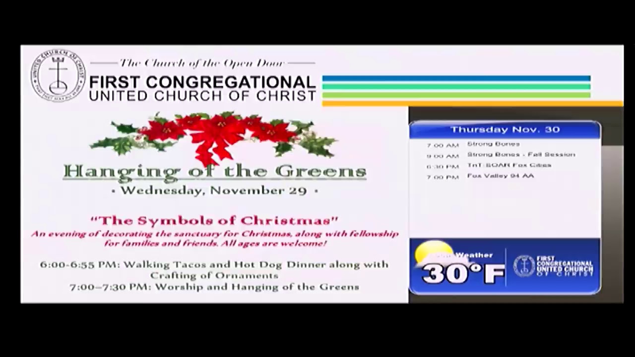 Live from First Congregational UCC Appleton 8:45 Service - YouTube