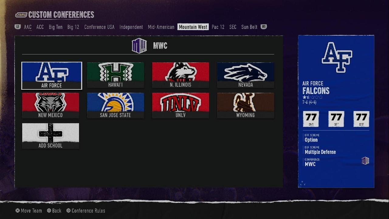 EA SPORTS College Football 25 26 Dynasty 2026 Conference Realignment ...