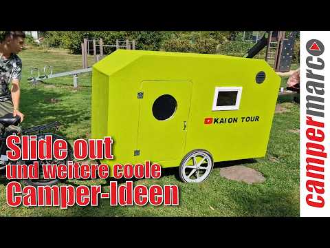 Diese innovativen Camper haben mich begeistert! Slideout Lastenanhänger Feldbettzelt | Luckenau 2024