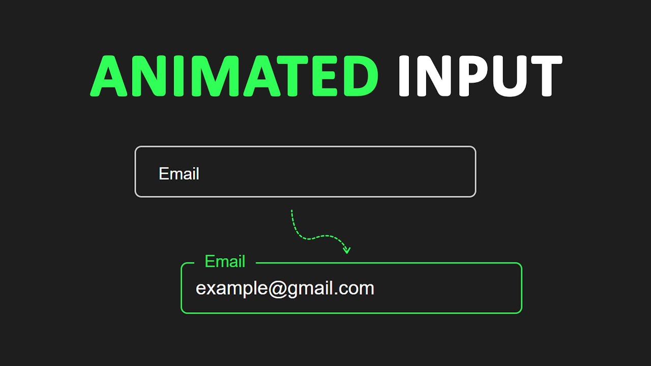 Create An Animated Input With Floating Label Using Html Css Youtube 5164