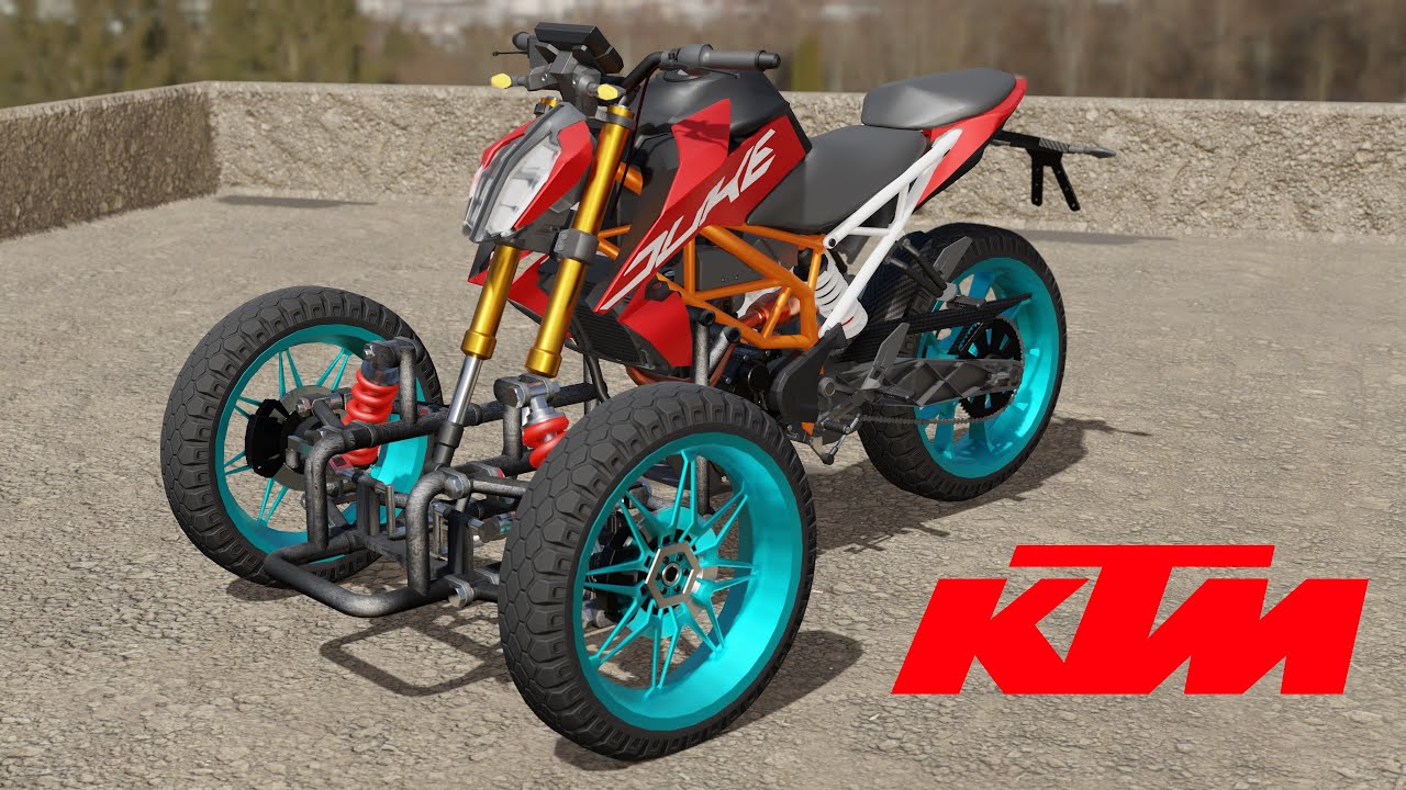 Making of futuristic Three-Wheeler Bike - I Modified KTM Duke to the ...