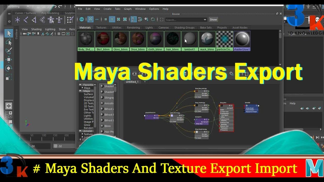 How To Export Import Maya Shader | Import Export Maya Material | Import Export Shader Network ...