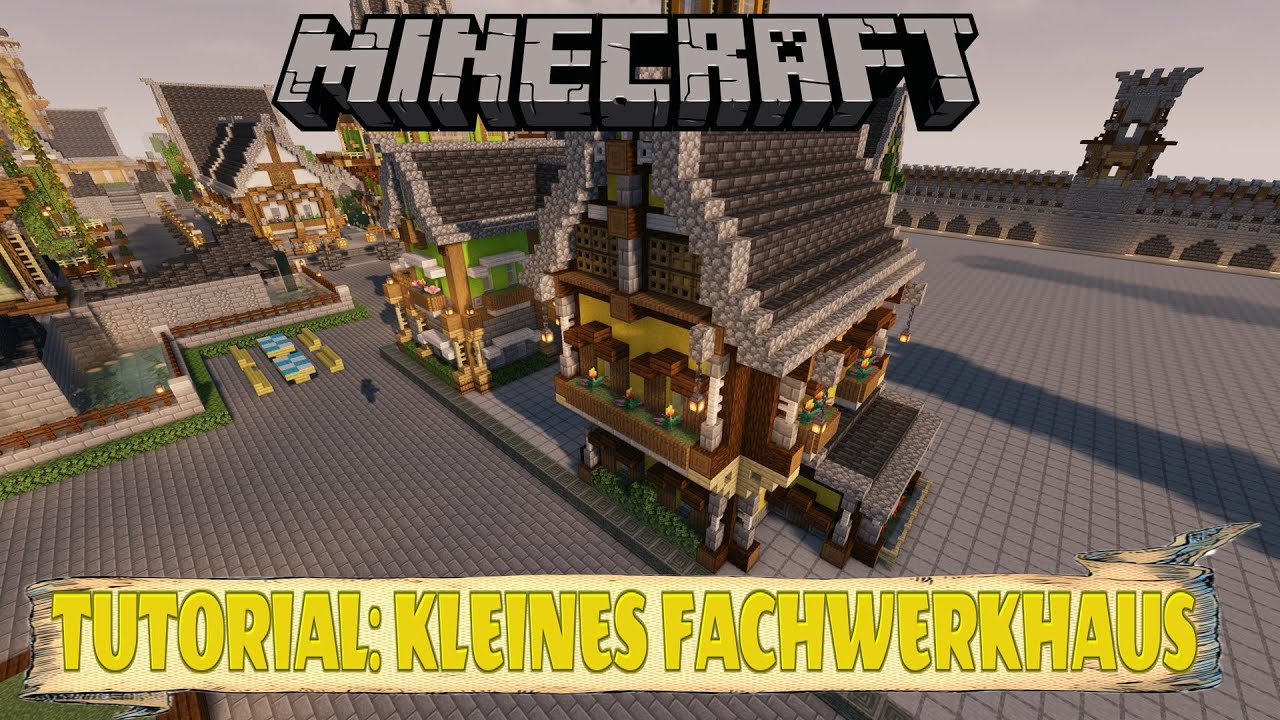 Minecraft Stadttutorial - Kleines Fachwerkhaus #tutorialminecraft # ...