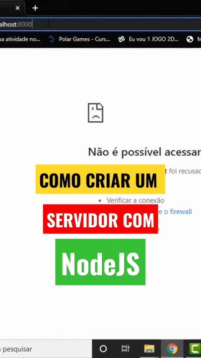 COMO criar um SERVIDOR com NodeJS!! #shorts - YouTube