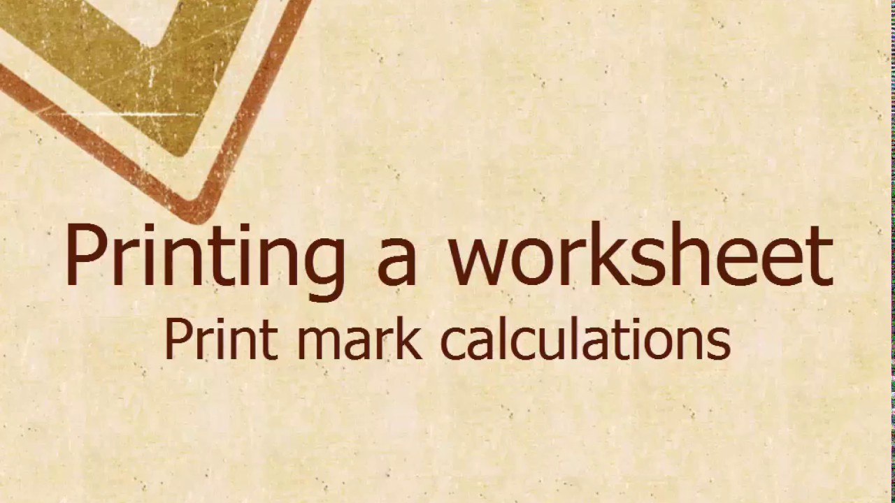 Printing a worksheet in Microsoft Excel - YouTube