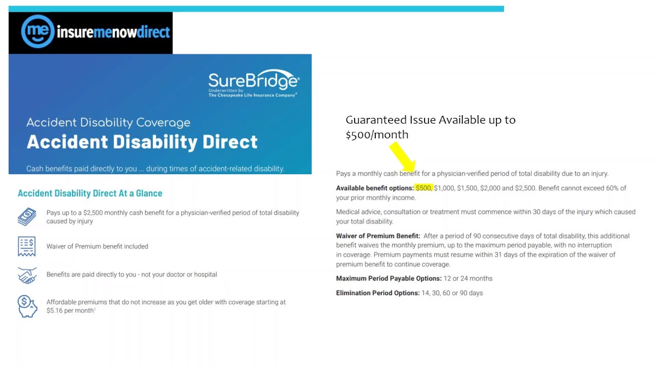 Insuremenowdirect.com Disability Products - YouTube