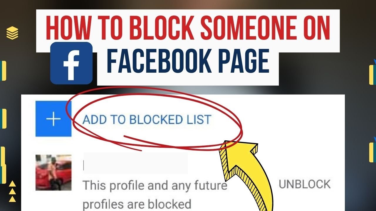 How to block someone on Facebook page - YouTube