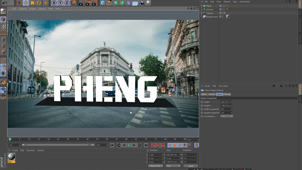 C4D 3D text Shadowing background - YouTube
