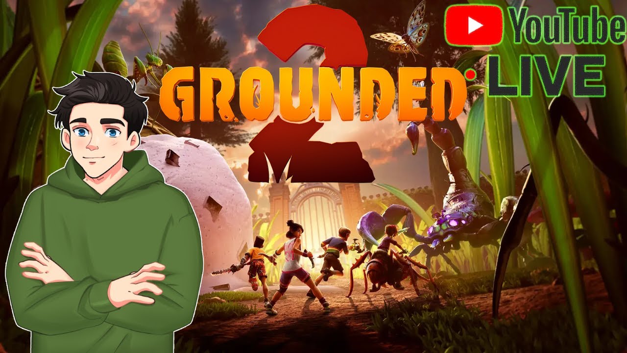 grounded 2 lets get building a new base - Live (Face cam) - YouTube