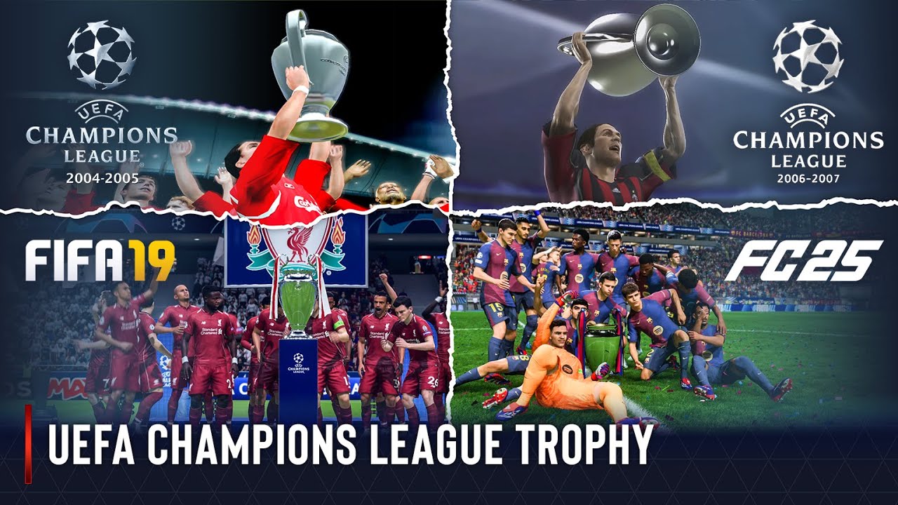 UCL Trophy Celebration In FIFA | 2005 - 2025 | - YouTube