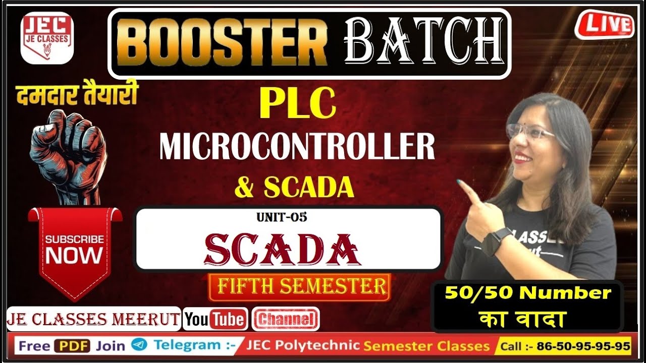 13 Plc Micro Controller And Scada 5th Semester Class By Monika Mam Je Classes Meerut Youtube