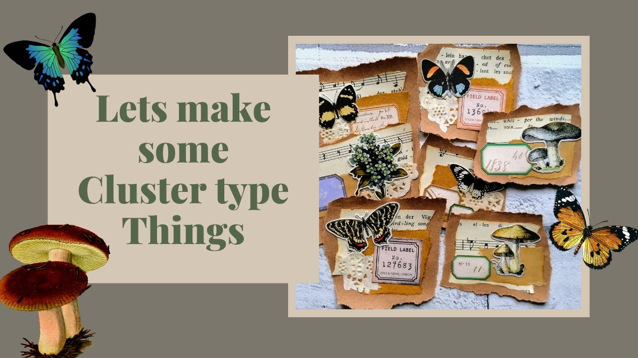 Junk journal Cluster Type Things using some of my Tim Holtz Stash - YouTube