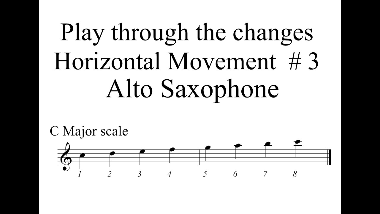 Learn to Improvise Alto sax - Horizontal Movement 3 - Play through the ...