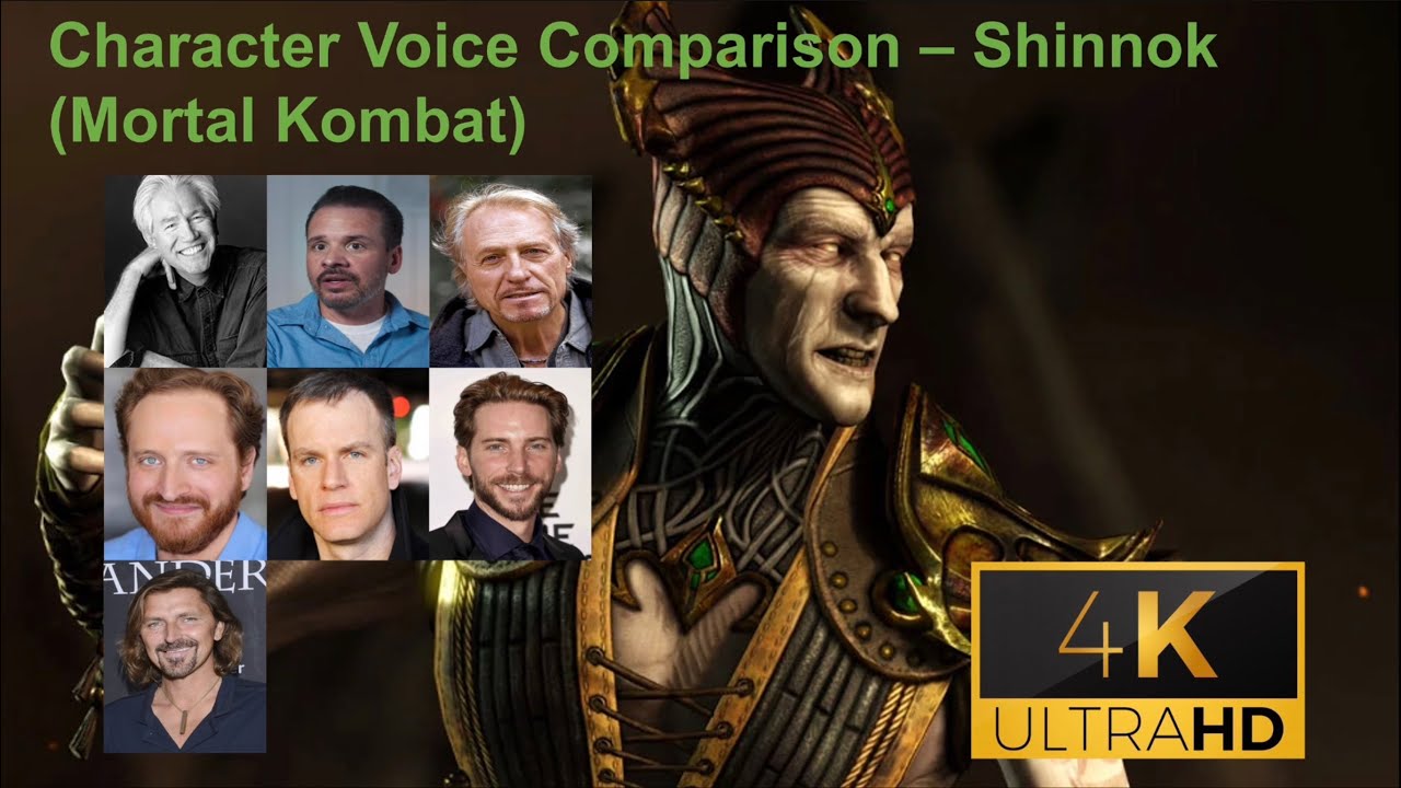 CHARACTER VOICE COMPARISON - SHINNOK (MORTAL KOMBAT) - YouTube