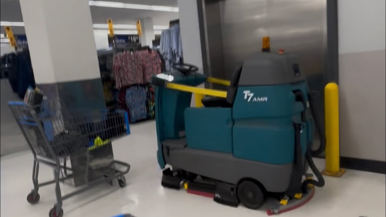 Driverless Zamboni Floor Cleaner in Walmart on Van Nuys Blvd Panorama ...