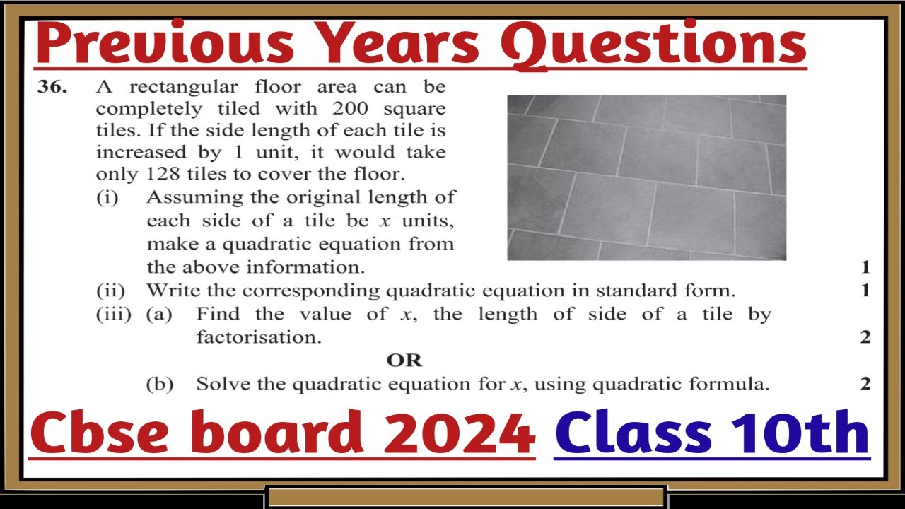 Case study questions 36. A rectangular floor area can be completely ...