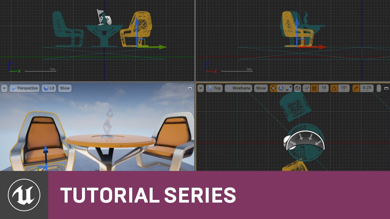 Intro To The Editor Orthographic Views 03 V47 Tutorial Series Unreal Engine Youtube