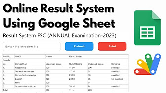 Online Student Result System by Using Google Sheet and web app Script ...
