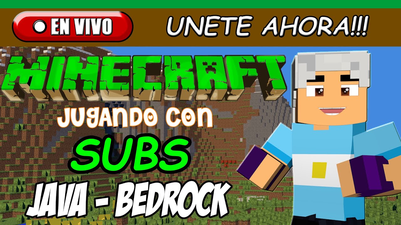 MINECRAFT CON SUBS JUNTO A @Marviniaticos !💚 - SERVIDOR JAVA-BEDROCK / MINECRAFT NO PREMIUN ...