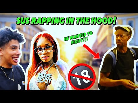 SUS RAPPING IN THE HOOD! - YouTube