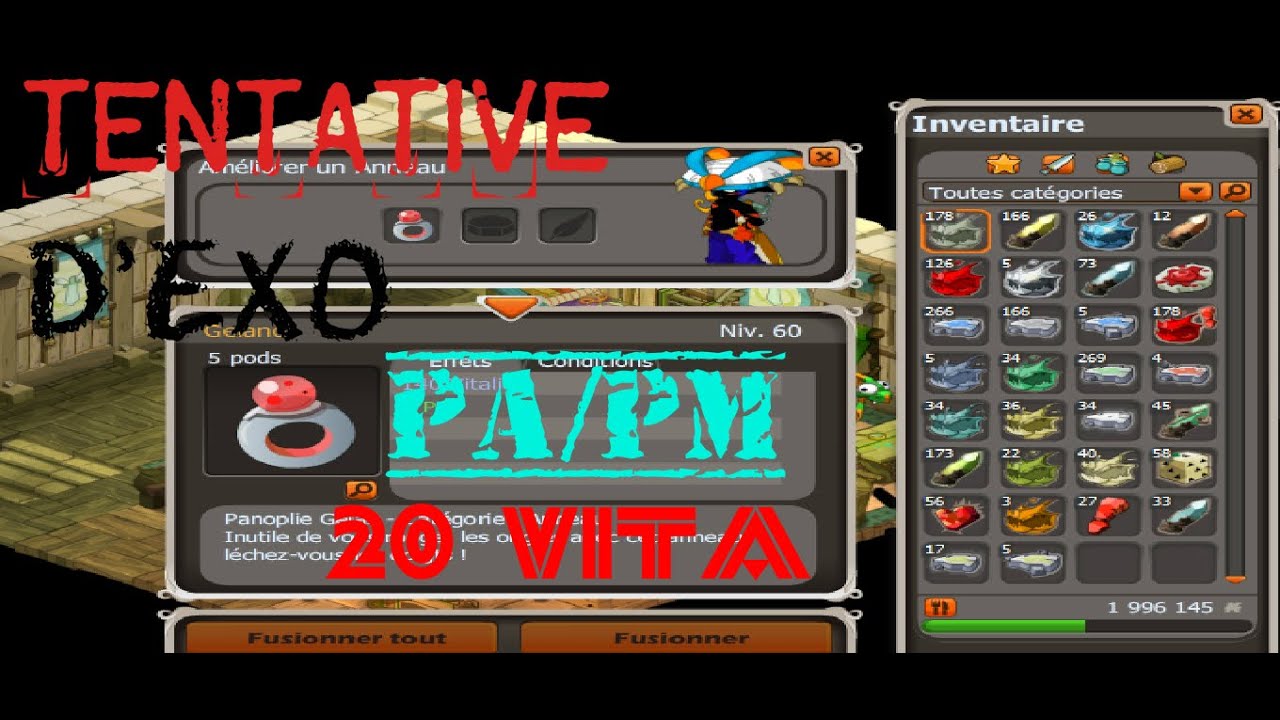 [DOFUS] tuto gelano PA/PM/20 vita - YouTube