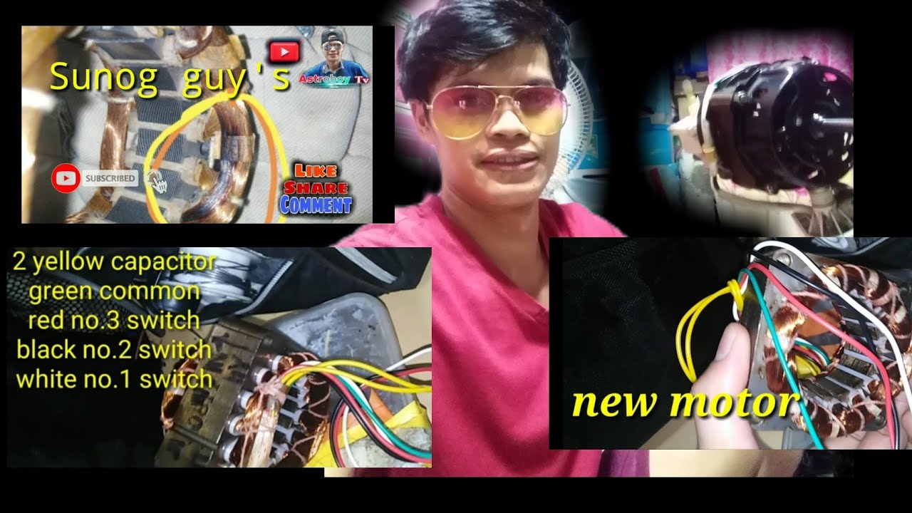 How to install of new motor of electric fan? TAGALOG Turtorial - YouTube