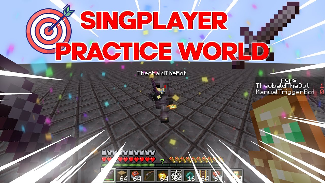 BEST SINGLEPLAYER BOT PVP PRACTICE FOR MINECRAFT - YouTube