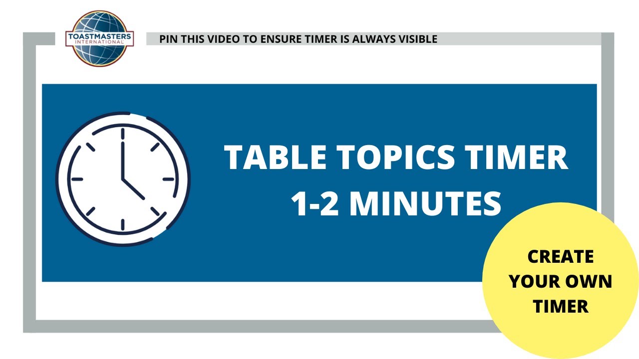 Create your own ZOOM 'Virtual Background' Video for Timing Speeches ...