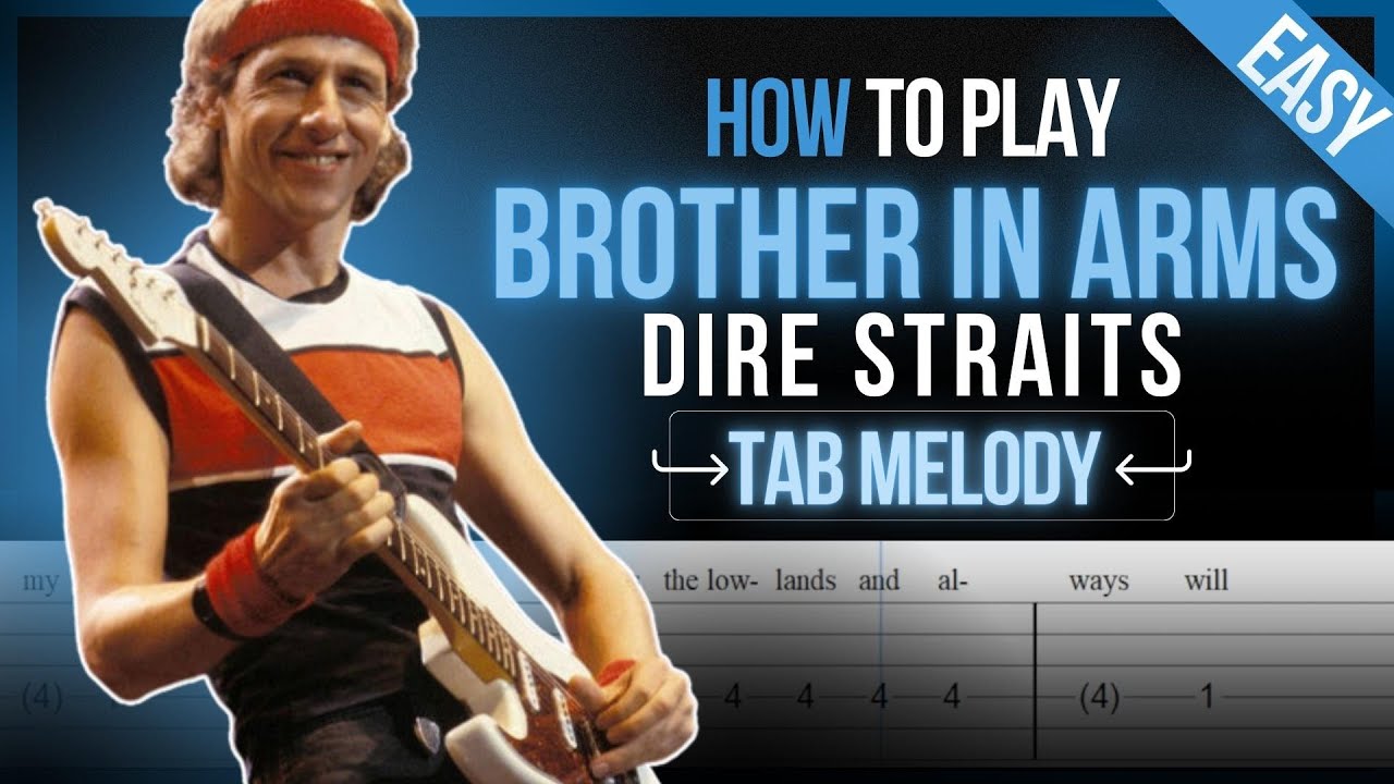 How To Play BROTHERS IN ARMS by DIRE STRAITS - Guitar Tutorial TAB EASY ...