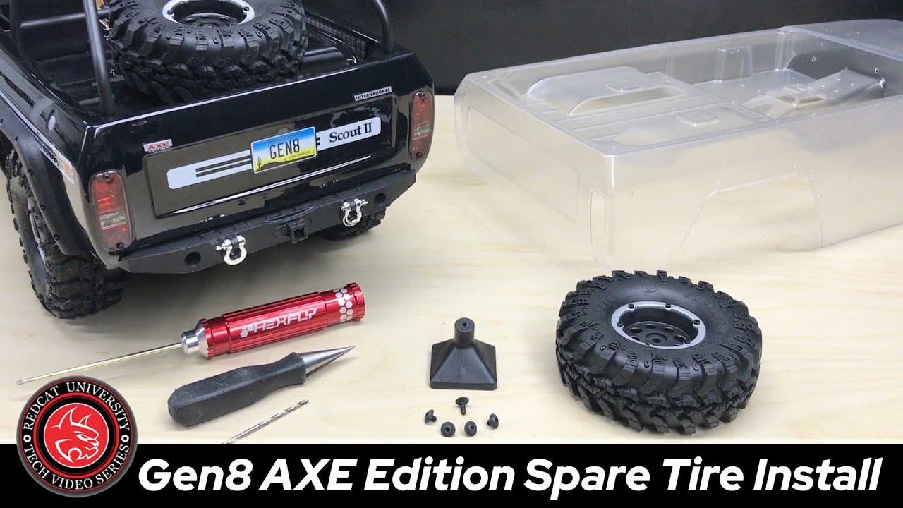 How To Install The Spare Mount And Mount In The Redcat Racing Gen8 Axe ...