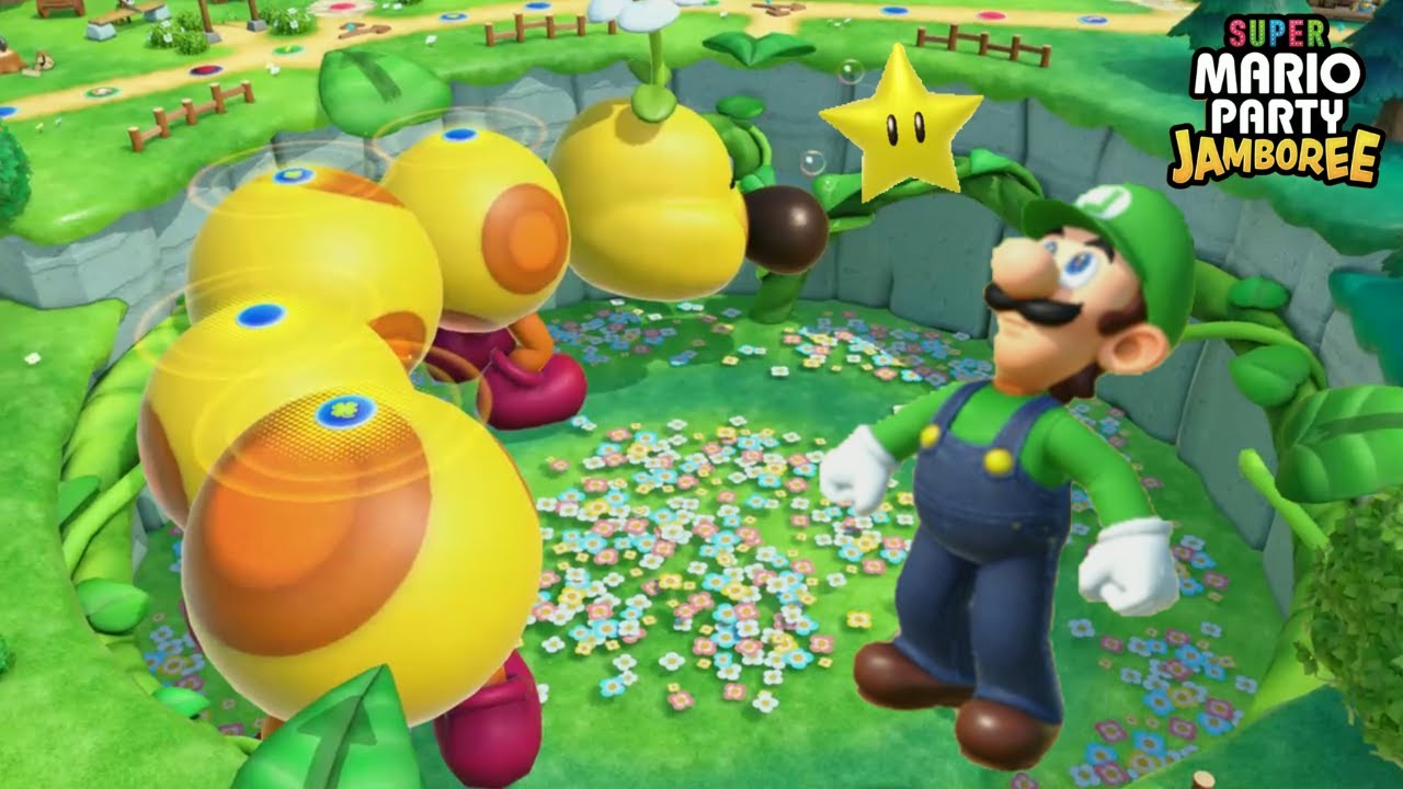 Super Mario Party Jamboree Mega Wiggler's Tree Party Luigi Vs Goomba ...