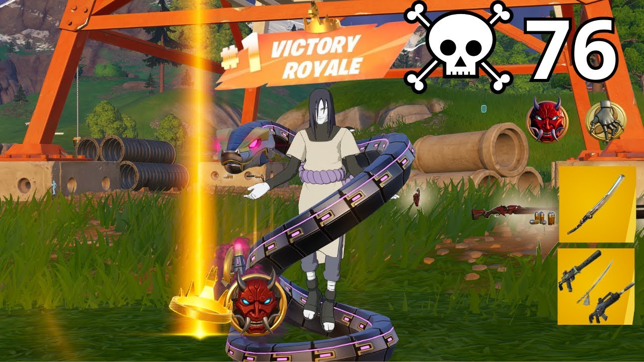 OROCHIMARU Solo Vs Squads Zero Build Gameplay WINS (NEW Fortnite ...