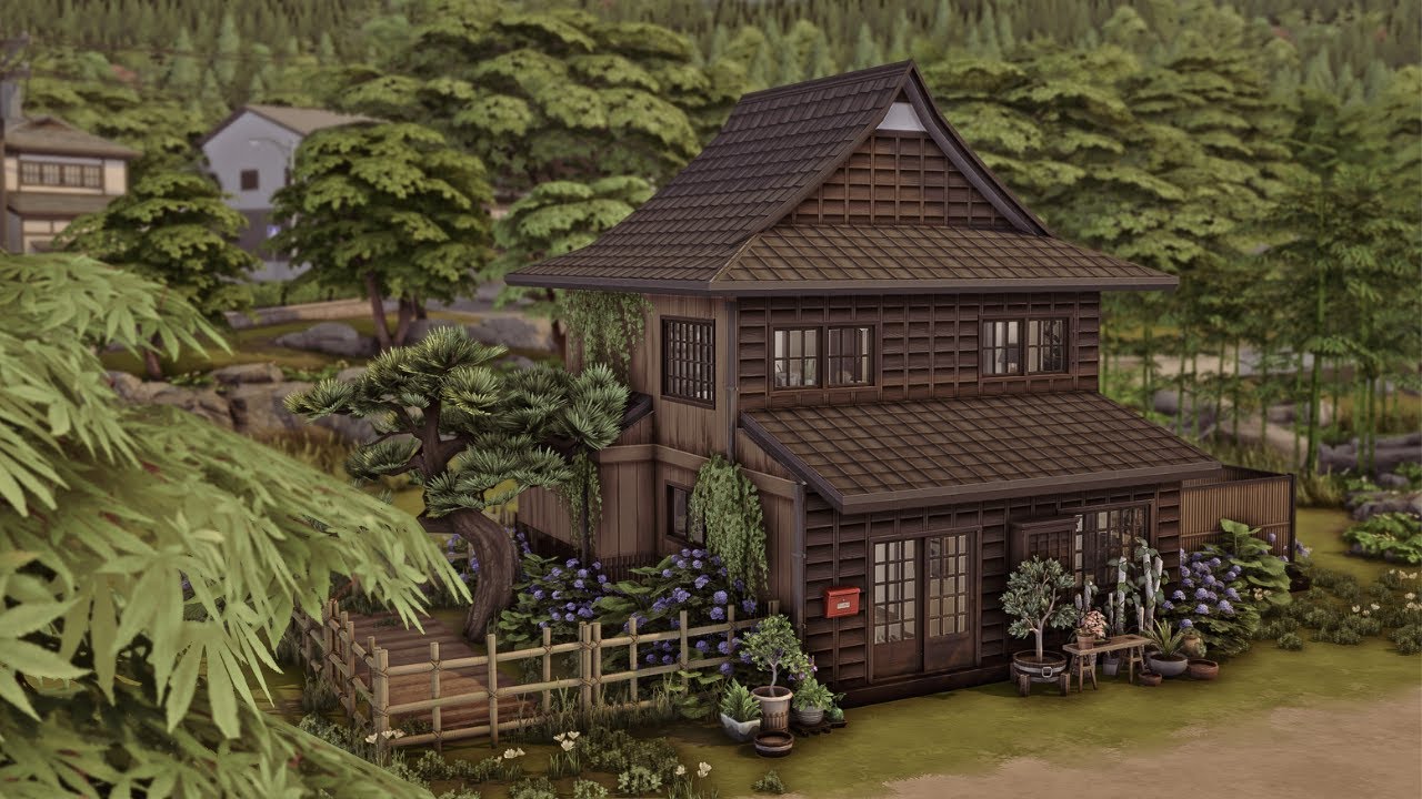 Traditional Japanese House | The Sims 4 | Speed Build with Ambience ...