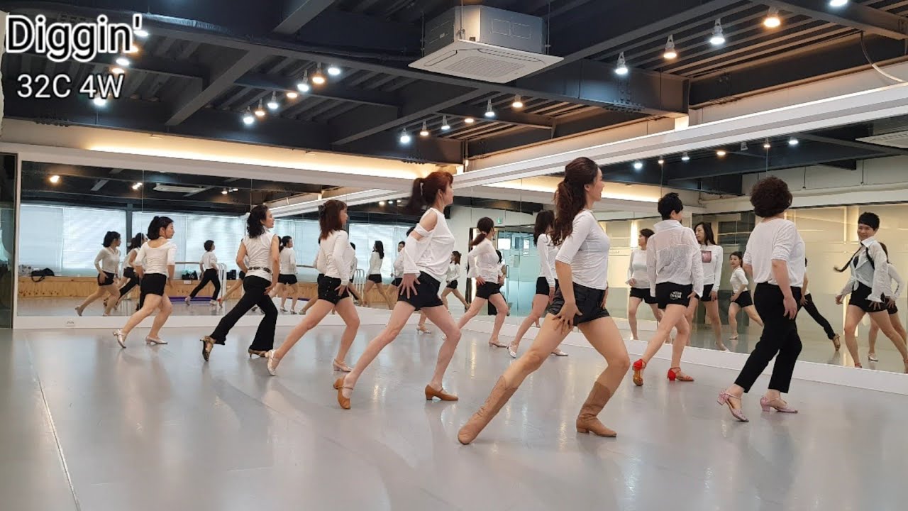 Diggin' (Intermediate) dance& teach line dance - YouTube