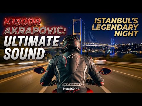 [4K] Insane Akrapovic Sound on BMW K1300R | Istanbul Night Shift 🚀